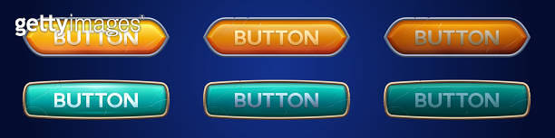 Medieval ui game button frame sprite for animation (1492220349) - 게티이미지뱅크