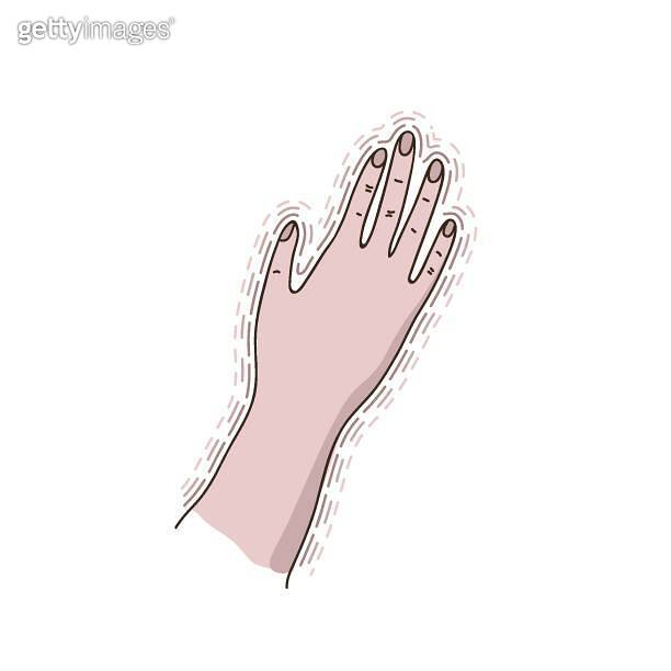 Hand tremor icon, pictogram, symbol. Excessive salivation Shaking hands ...