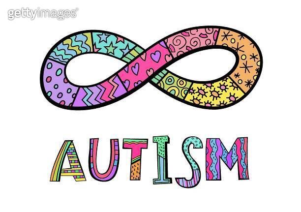 Autism spectrum disorder infinity symbol. Autistic spectrum landscape ...