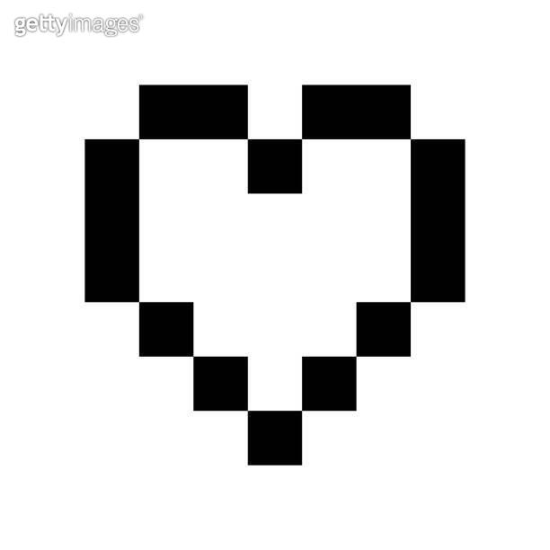 Pixel art heart. love and valentine. Pixel game life bar. Vector art 8 ...