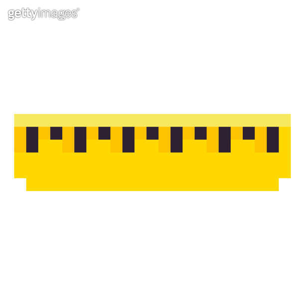 Pixel art illustration Ruler. Pixelated Ruler. Ruler icon pixelated for ...