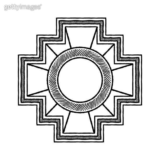 Inca Cross Chakana, Inti Raymi Ecuador, Peru emblematic symbol of an ...