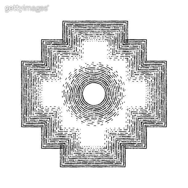 Inca Cross Chakana, Inti Raymi Ecuador, Peru emblematic symbol of an ...