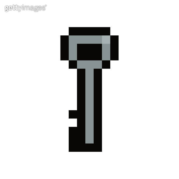 Pixel key for games and web sites. Pixel art. 8 bit. Pixel art 8-bit ...