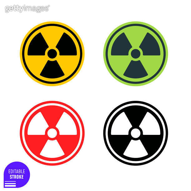 Radioactive symbol. Toxic sign. Warning radioactive zone graphic vector ...