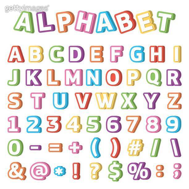 Vector multi-colored alphabet 이미지 (1478145378) - 게티이미지뱅크