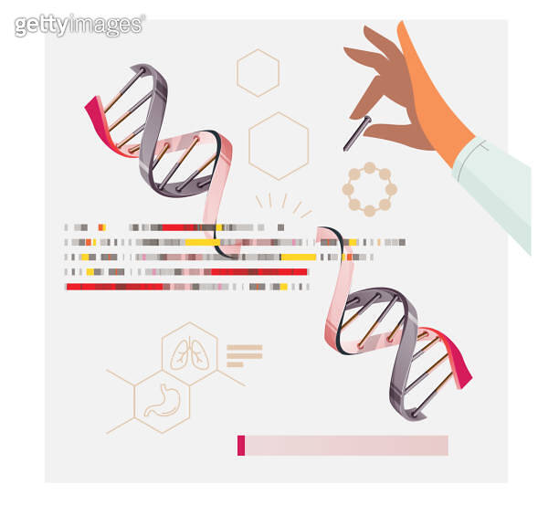 Genetics Research Gene Editing And Modifying Dna Helix Crispr Technology Abstract