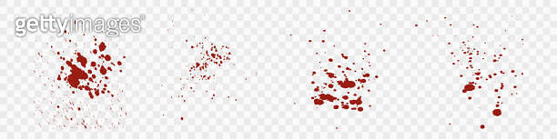 Blood Splat Set. Red Drop Spatter Collection. Bloodstain Splatter ...