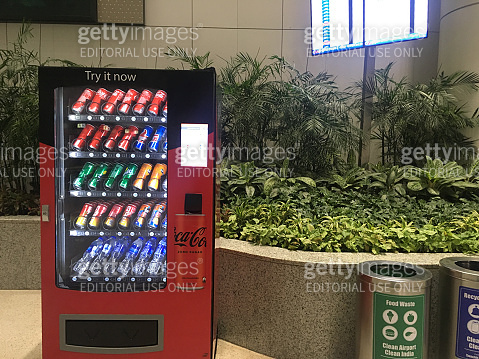 Vending Machine at Arrival Hall at Terminal 1, Indira Gandhi ...