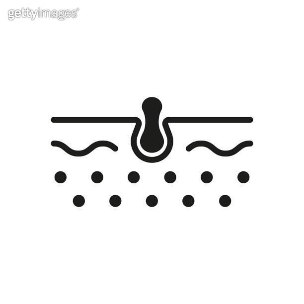 Pimple and Inflammation Sebum Glyph Pictogram. Skin Acne, Comedo Symbol ...