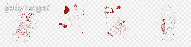 Bloodstain Splat Set. Blood Splatter Collection. Drop Splash. Red Ink ...