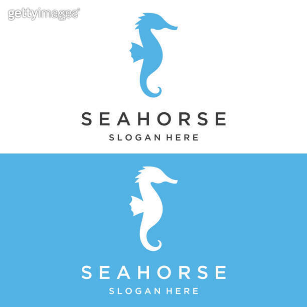 Seahorse or Hippocampus animal creative template logo design.Sea animal ...