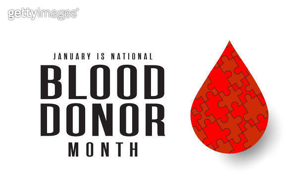 National Blood Donor Month card, banner, January. Vector 이미지 ...