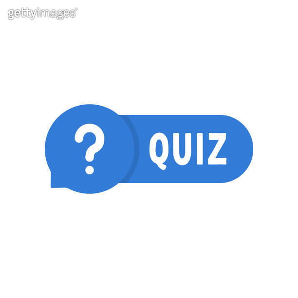 blue speech bubble with quiz text and question mark (1549082716) 일러스트 ...