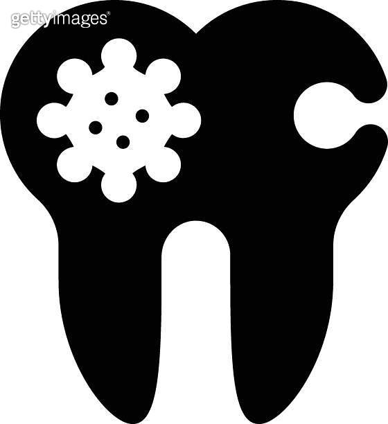 cavities are caused by bacteria concept, Streptococcus mutans vector ...