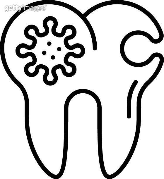 cavities are caused by bacteria concept, Streptococcus mutans vector ...