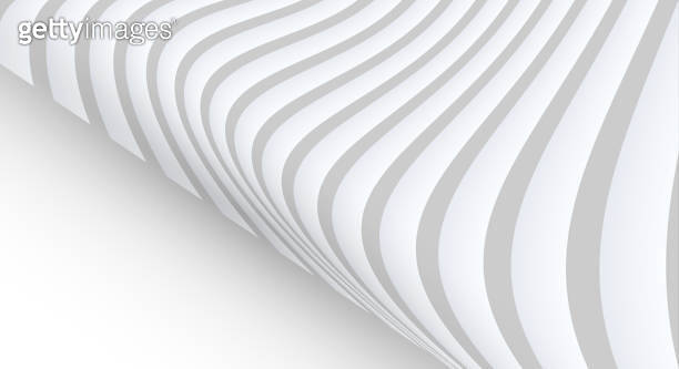 Abstract white gray striped background with 3d lines pattern, 3d ...