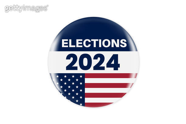 2024 presidential election badge or pin. US, USA, american election ...