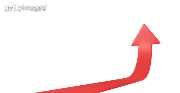 3D realistic arrow up. Three red arrows. 이미지 (1728691232) - 게티이미지뱅크