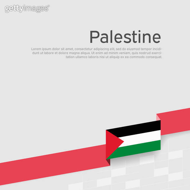 Palestine flag on white background. Palestinian brochure vector design ...