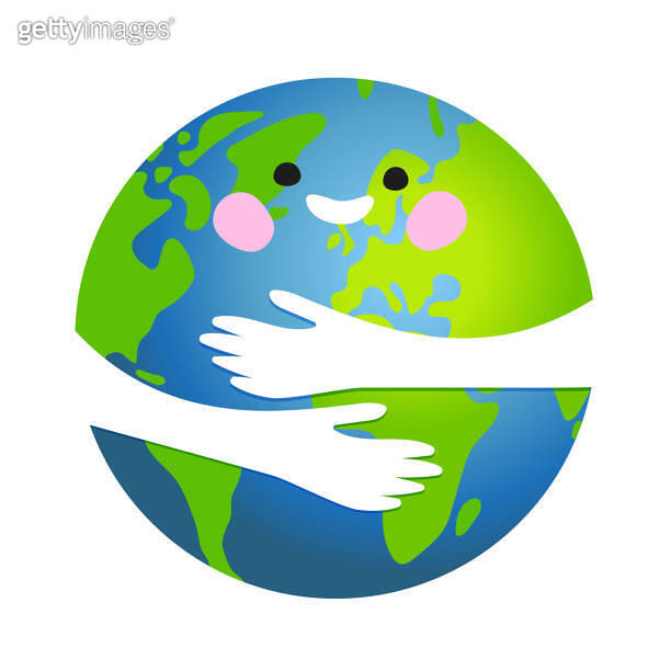Save the planet, Earth hug drawing. (1726302394) - 게티이미지뱅크