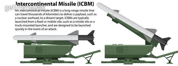 Informative Intercontinental Missile (ICBM) 이미지 (1473660447) - 게티이미지뱅크