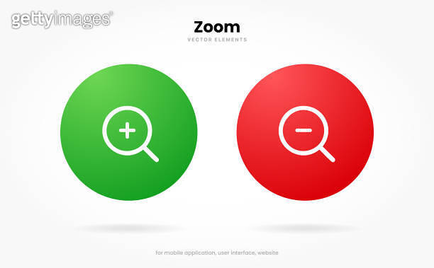 Zoom in and zoom out icons. Simple zoom in zoom out symbol. Magnifier ...