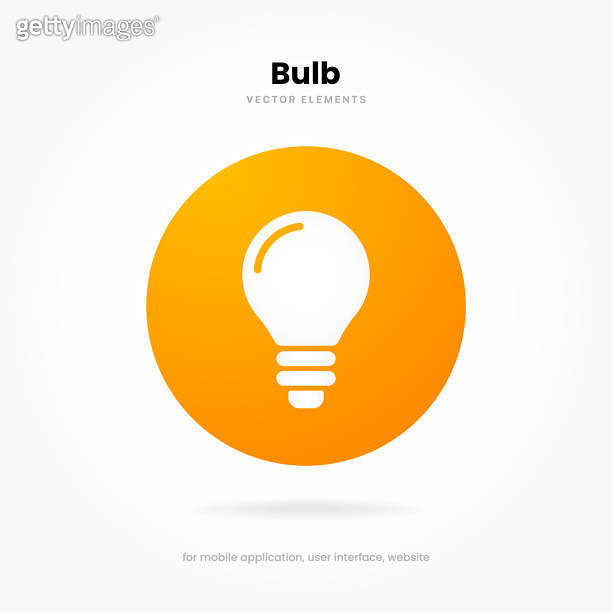 3d Light lamp bulb icon. Idea sign solution thinking concept symbol ...