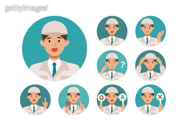 Man wearing factory worker uniform. Factory worker Man cartoon ...