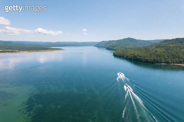 The Angara River is a major river in Siberia leaving Lake Baikal near ...