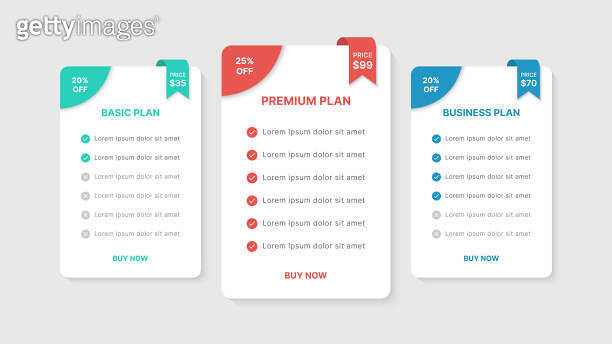 Pricing Table Subscription Packages Comparison Infographic Template ...