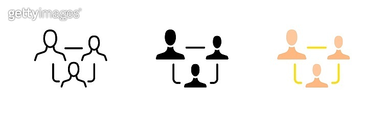 Hierarchy set icon. Idea, creativity, responsibilities, management ...