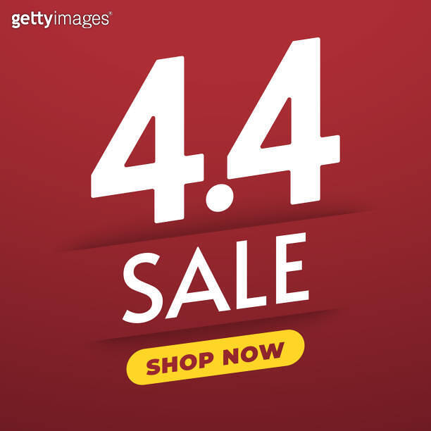 4-4 Sale Banner. World Biggest Shopping Festival Big Sale 4-4 Abstract ...