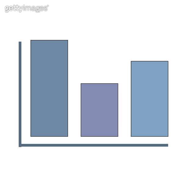 Bar chart in dark blue colors. Statistics, statistical data, analysis ...