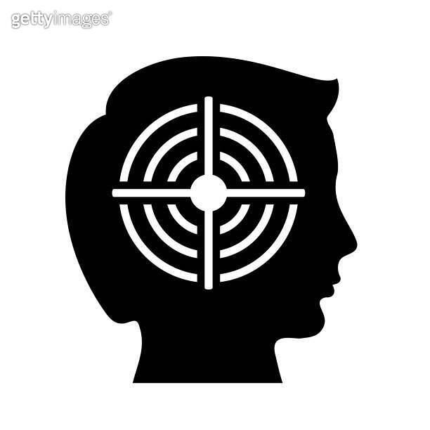 Shooting target and head silhouette, crime concept (1748480553) 일러스트 ...