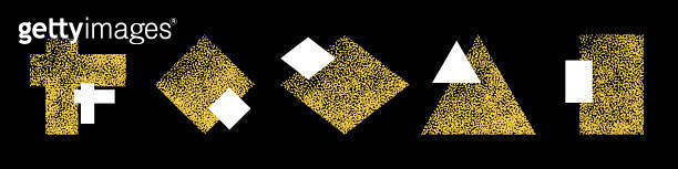 Y2K shapes made of dots, simple geometric shapes and forms, vector ...