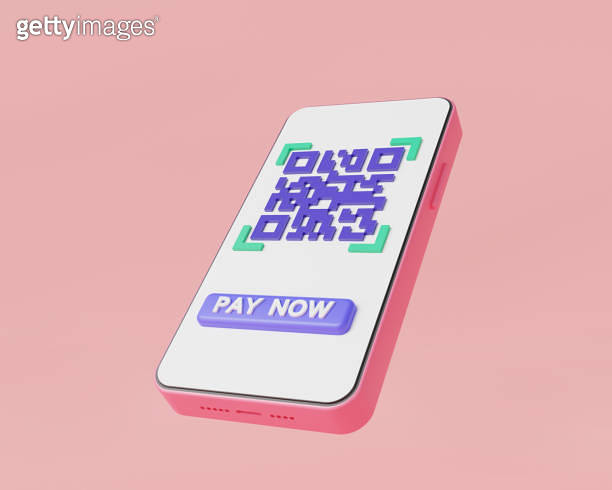 QR code scanning in smartphone. Scanning payment verification, payment ...