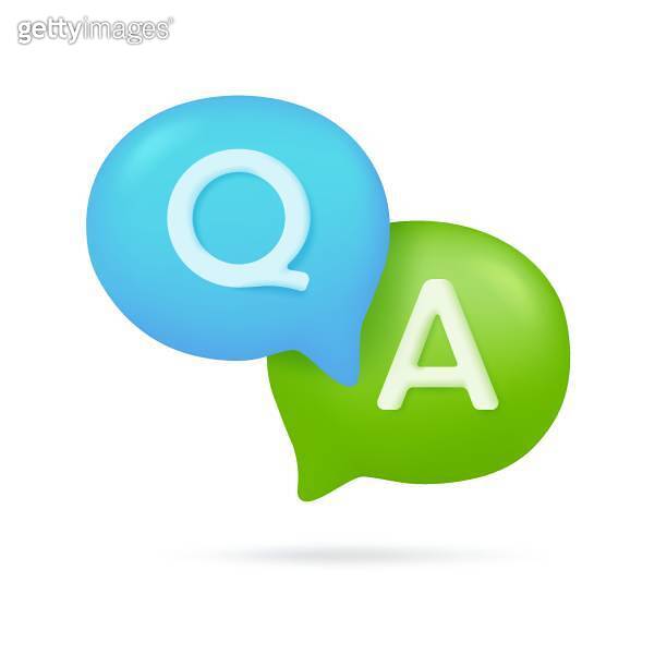 3d text box. Speech bubble dialog dialogue. questions and answers 이미지 ...