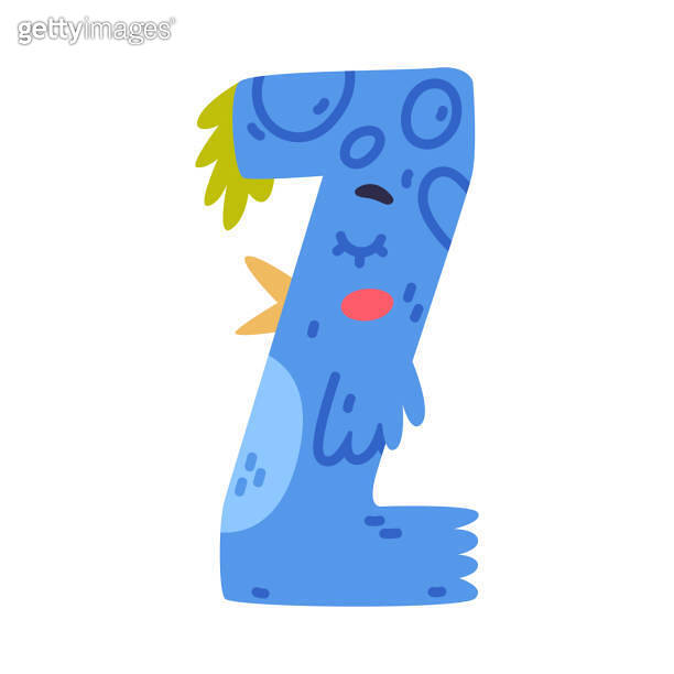 Bird alphabet Z capital letter. Blue consonant letter with eyes, beak ...