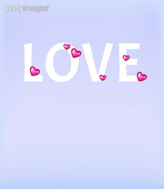 Poster love. Vector illustration with heart. hearts, love on blue ...