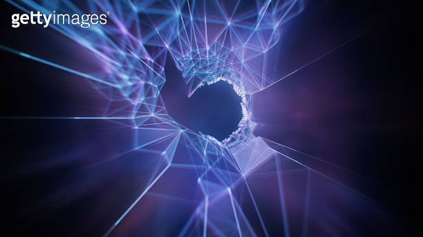 Flying Through Emerging Wireframe Tunnel - Technology, Innovation ...