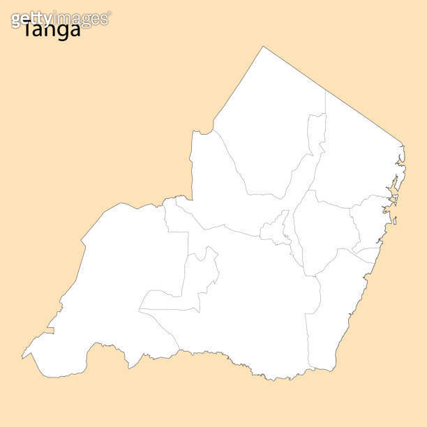 High Quality map of Tanga is a region of Tanzania (1480259459) - 게티이미지뱅크