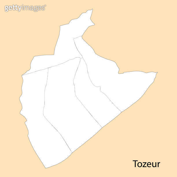 High Quality map of Tozeur is a region of Tunisia (1480259522) 일러스트, 무료 ...