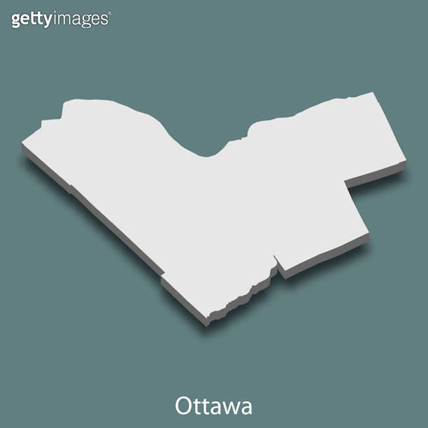3d isometric map of Ottawa is a city of Canada (1480305257) 일러스트, 무료 ...