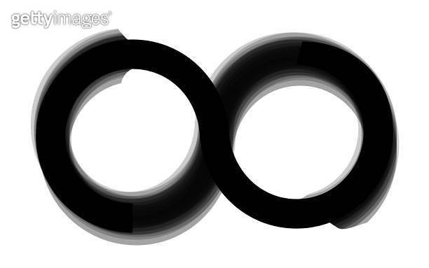 Black infinity symbol with overlap. Vector illustration 이미지 (1477142412 ...