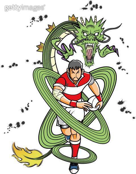 Rugby player who plays like a dragon (1671377808) 일러스트, 무료 일러스트 - 게티이미지뱅크