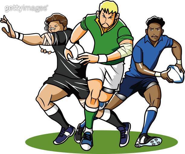 Clip art of rugby players in the world (1736572493) 일러스트, 무료 일러스트 - 게티이미지뱅크
