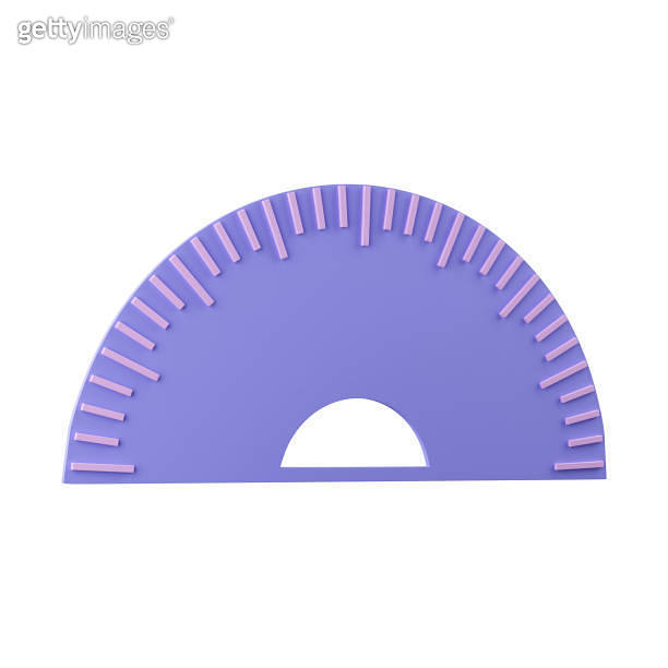 3d protractor. Back to school and education concept. isolated on ...