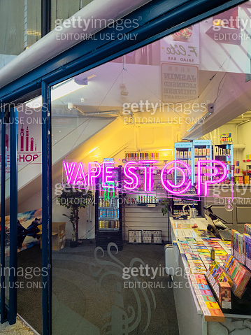 Exterior view of Vape Stop shop. Disposable vapes, defined as those ...