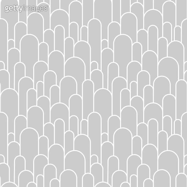 Boho arch seamless pattern. Geometric art deco simple background. White ...
